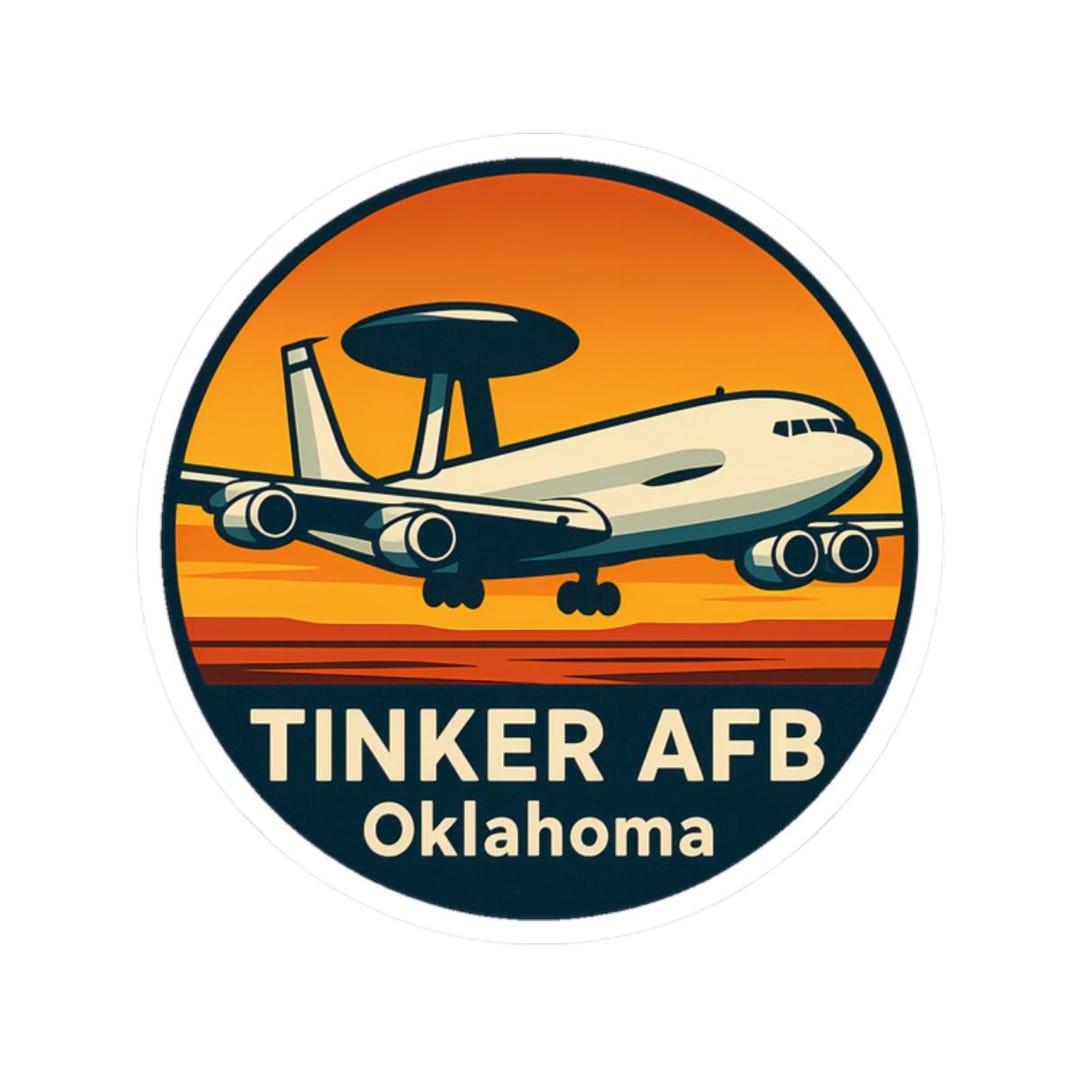 Tinker AFB Oklahoma Sticker for Air Force Airman, Veterans, Military ...