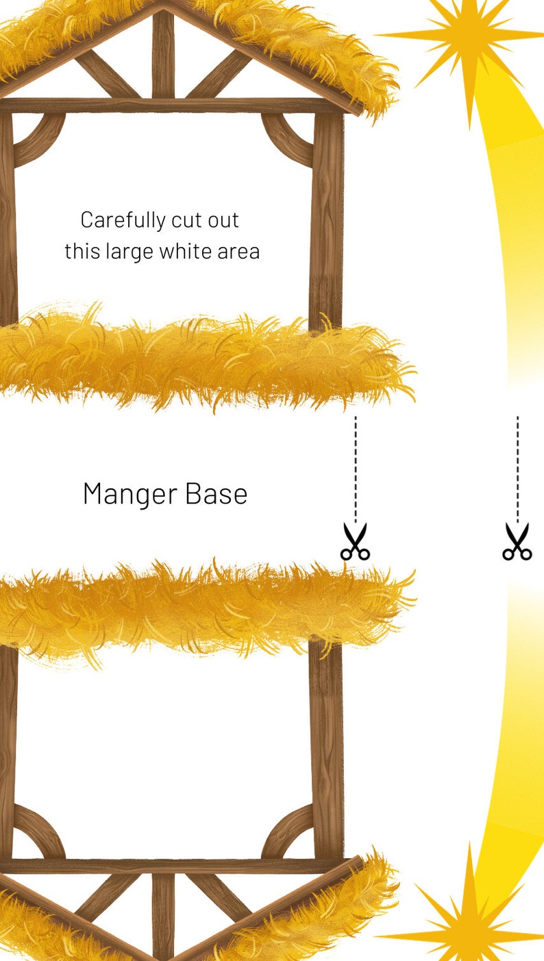 Nativity Scene Paper Kit, Nativity Craft Kit, Children's Nativity Scene Kit, Children's ...