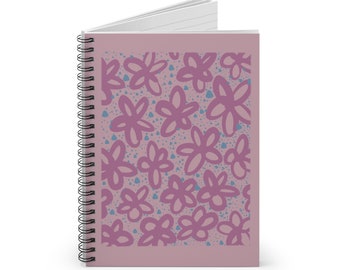 Light Spring Flowers Floral Spiral Notebook Ruled Line - Etsy