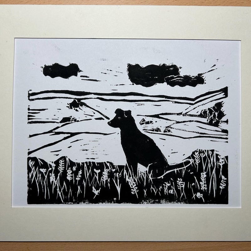Linocut Portrait - Etsy