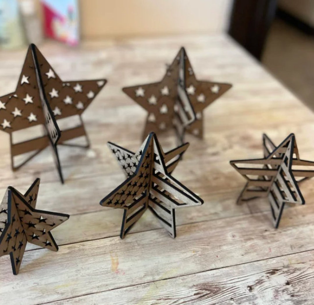 3D Standing Stars - Etsy