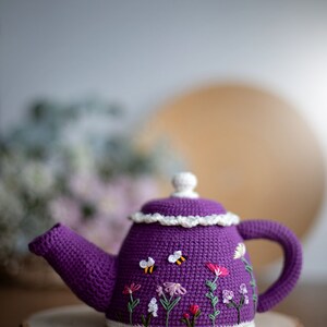 Amigurumi Pattern Crochet Teapot House With Embroidery, Teapot Decoration, House Teapot, Pattern ...