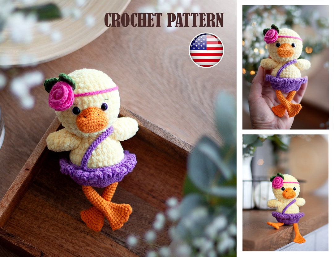 Amigurumi Pattern Crochet Plush Duck in Clothes, Amigurumi Duck ...