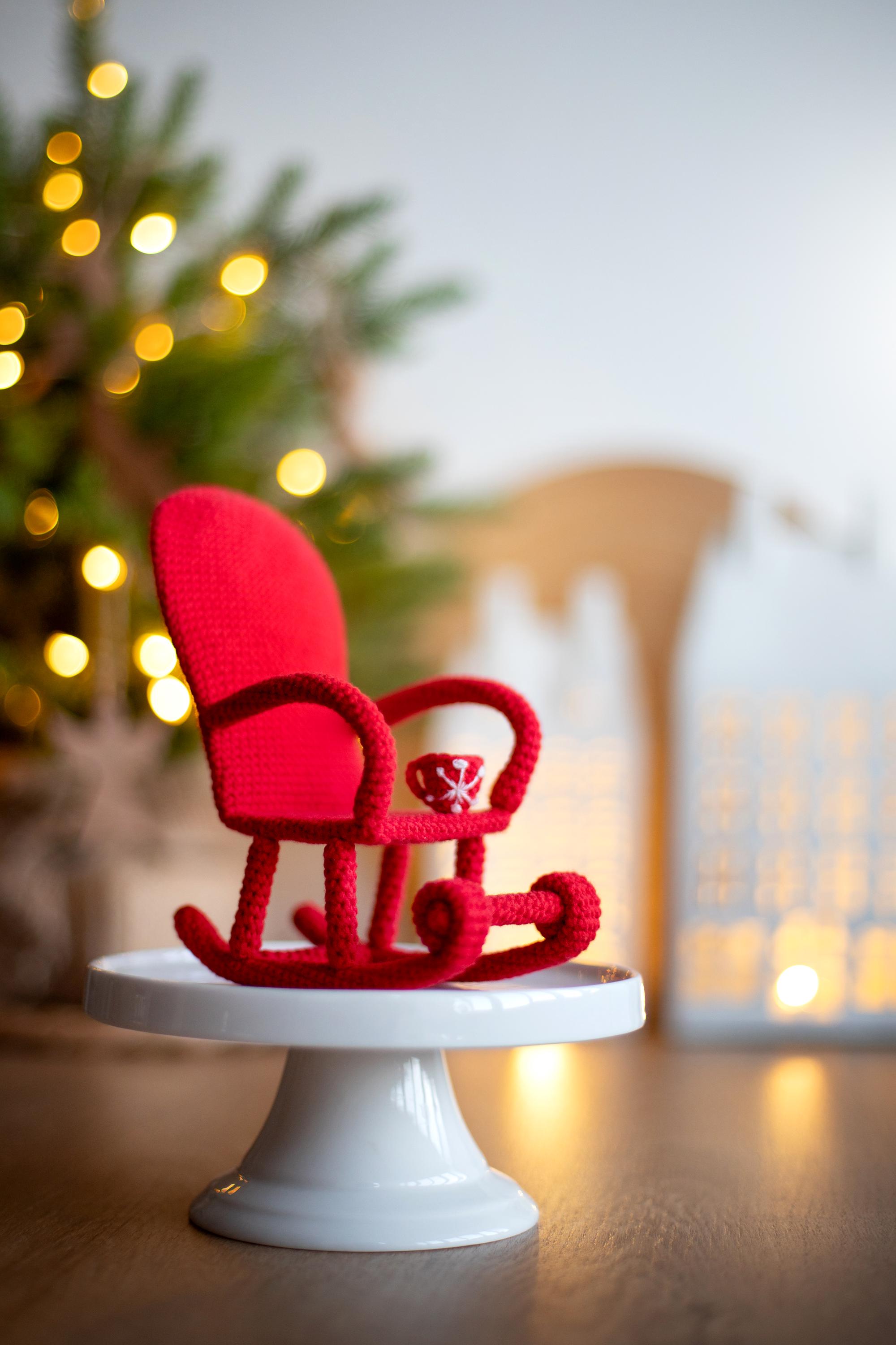 Crochet Rocking Chair and Mug Pattern, Pattern Miniature Furniture ...