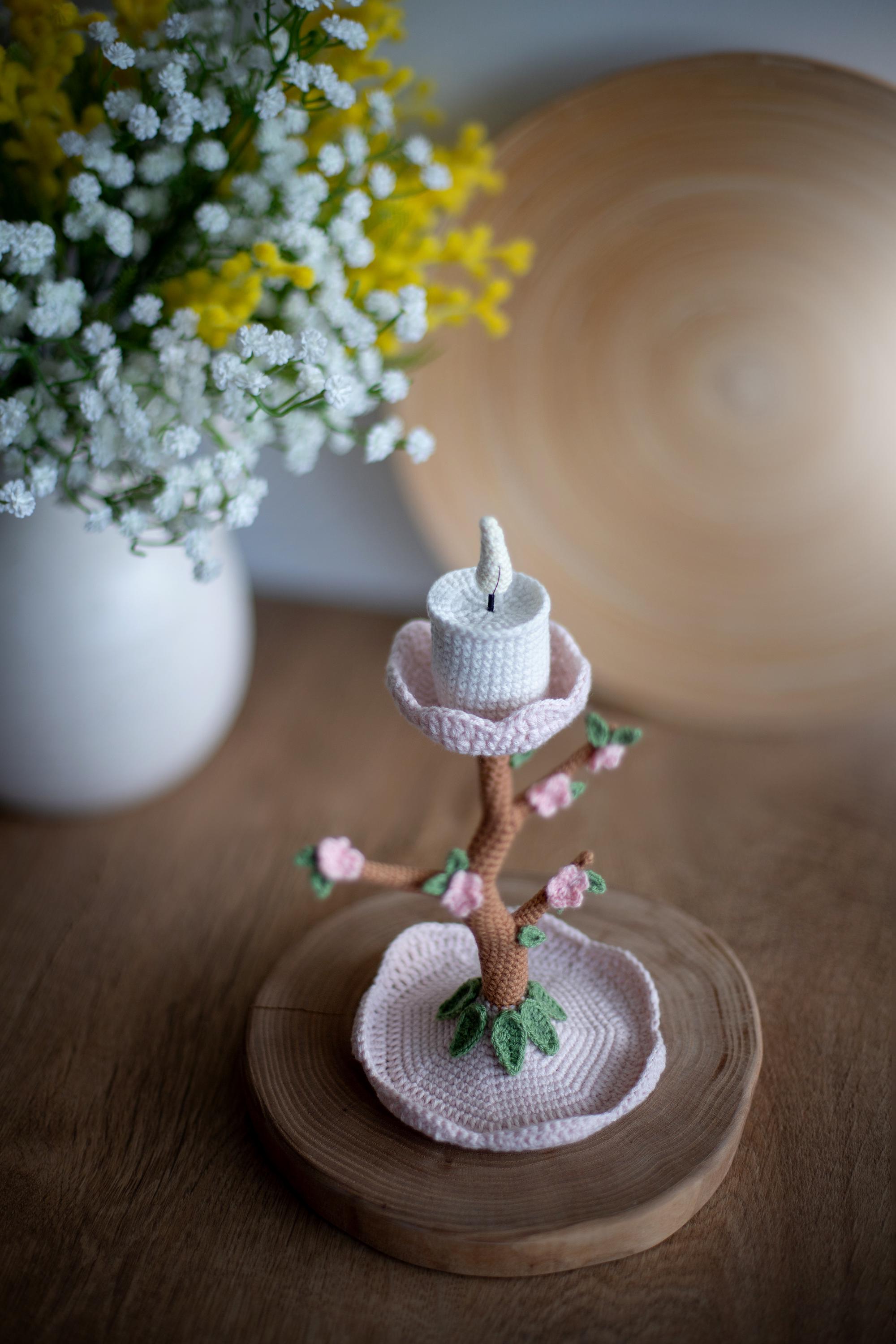 Crochet Spring Candle Holder Pattern, Amigurumi Decor (PDF Tutorial) - Etsy