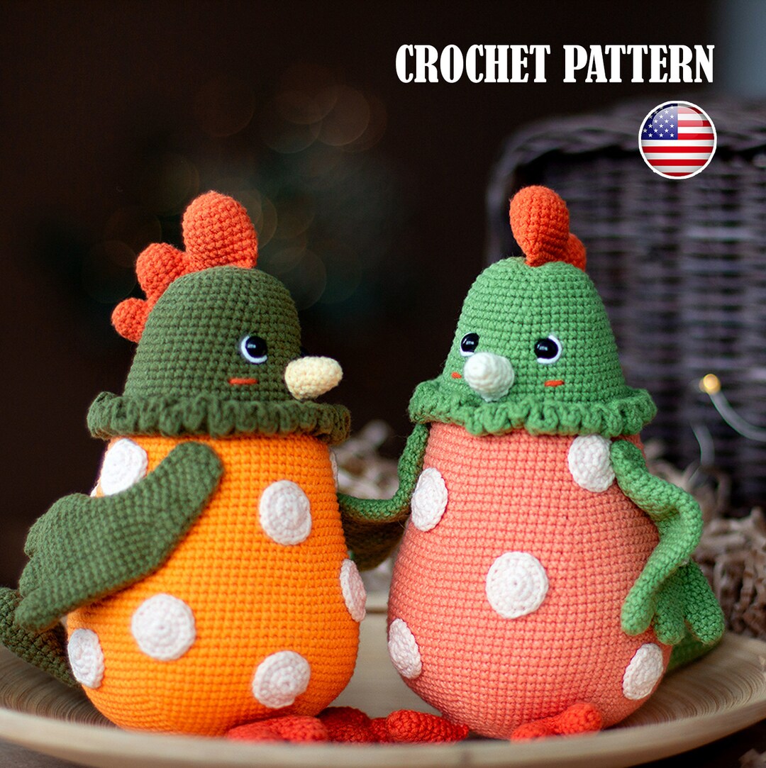 Amigurumi Pattern Crochet Chicken, Amigurumi Chicken, Pattern Chicken ...