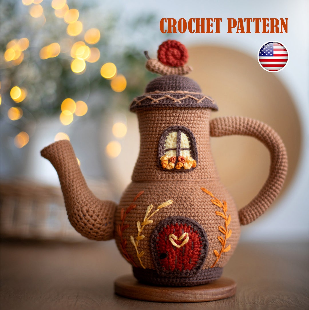 Amigurumi Pattern Crochet Autumn Teapot, Pattern Teapot, Crochet Teapot ...