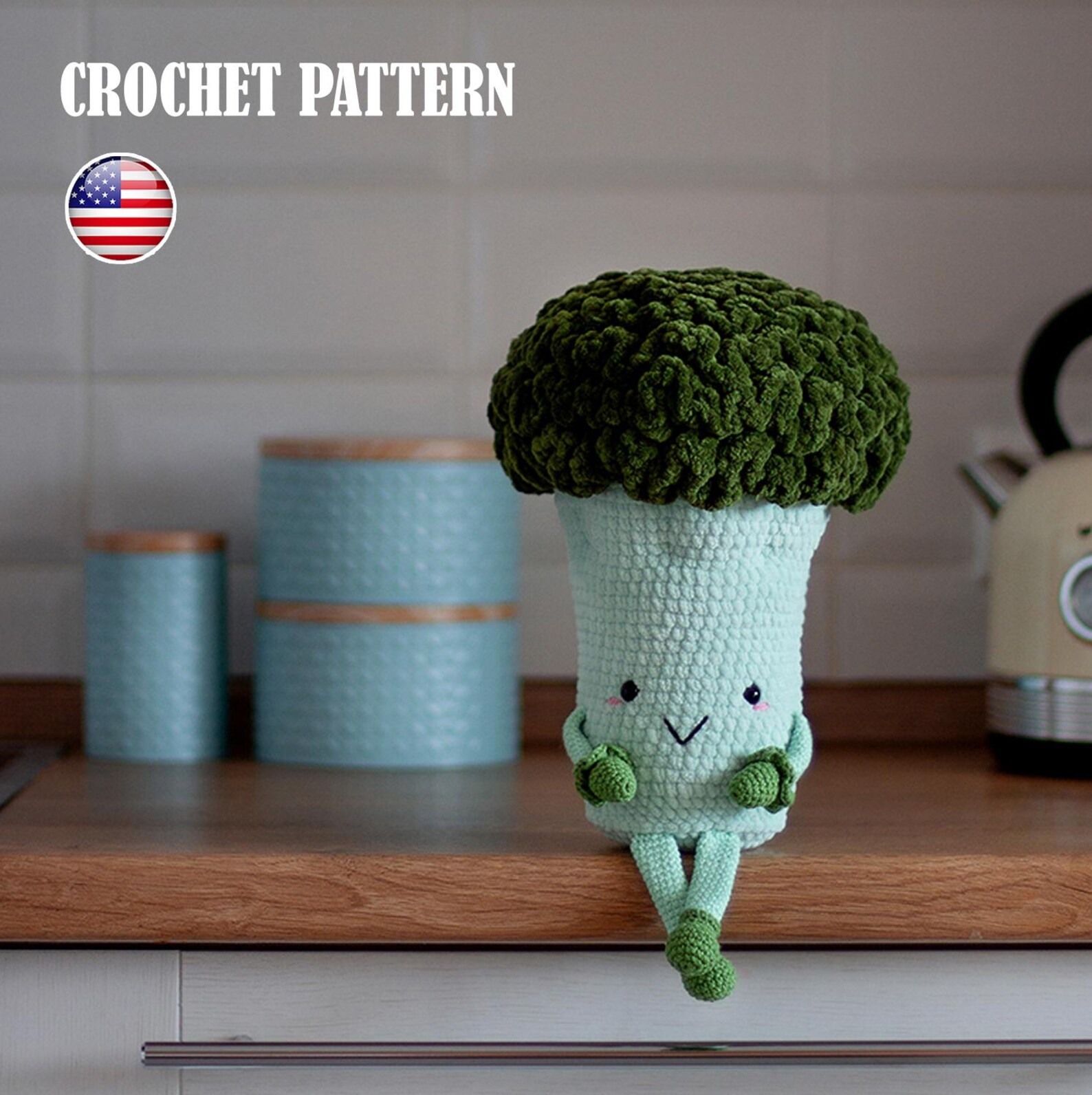 Amigurumi Pattern Crochet Plus Broccoli, Amigurumi Broccoli, Crochet ...