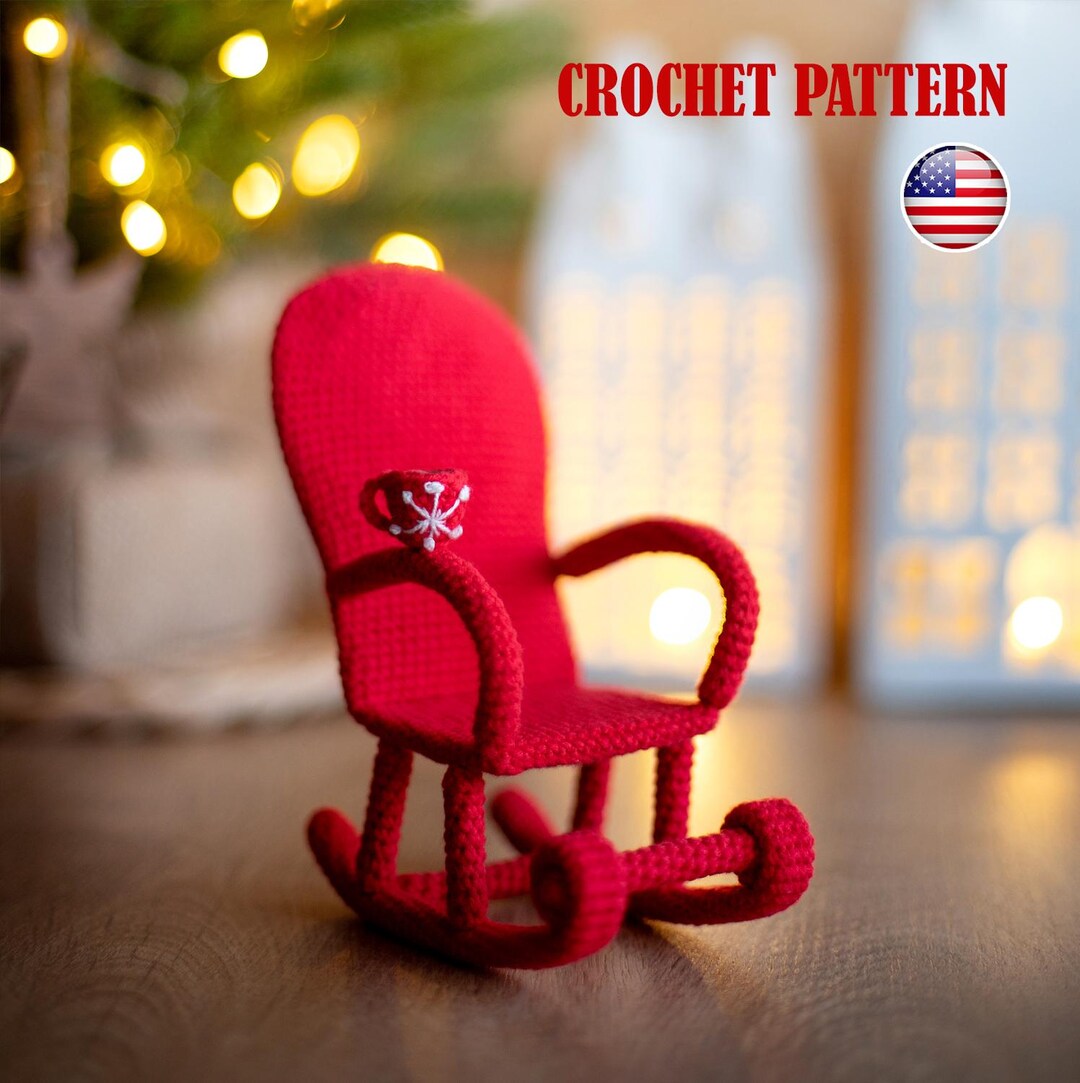Crochet Pattern Rocking Chair and Mug, Crochet Rocking Chair, Crochet ...
