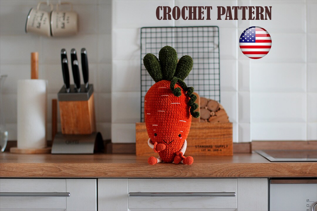 Amigurumi Pattern Crochet Plus Carrot, Amigurumi Carrot, Crochet Carrot ...