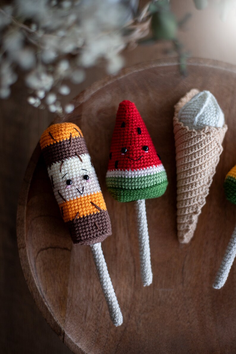 Amigurumi Ice Cream Crochet Pattern Set (PDF) - Etsy