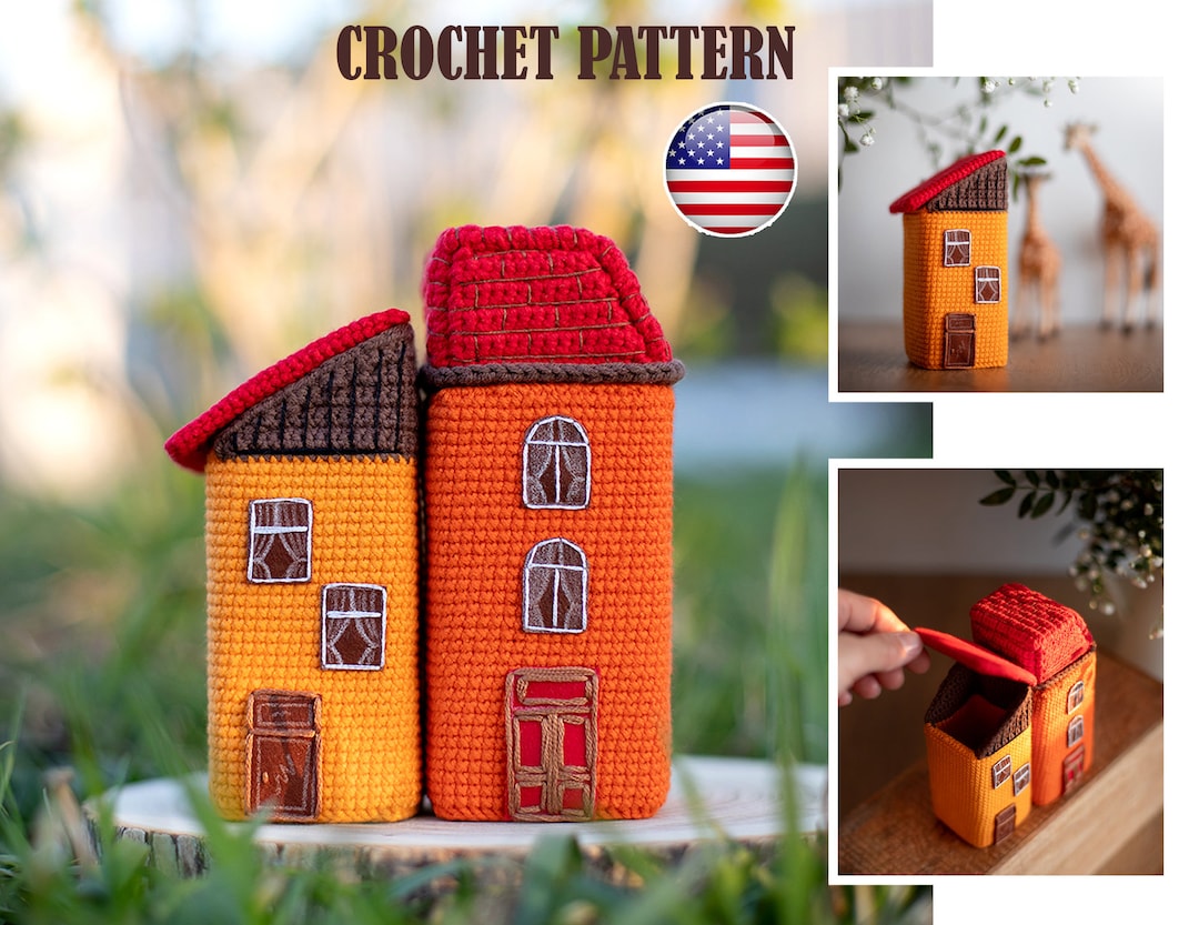 SET Amigurumi Pattern Crochet Small Houses, Houses for Decoration ...