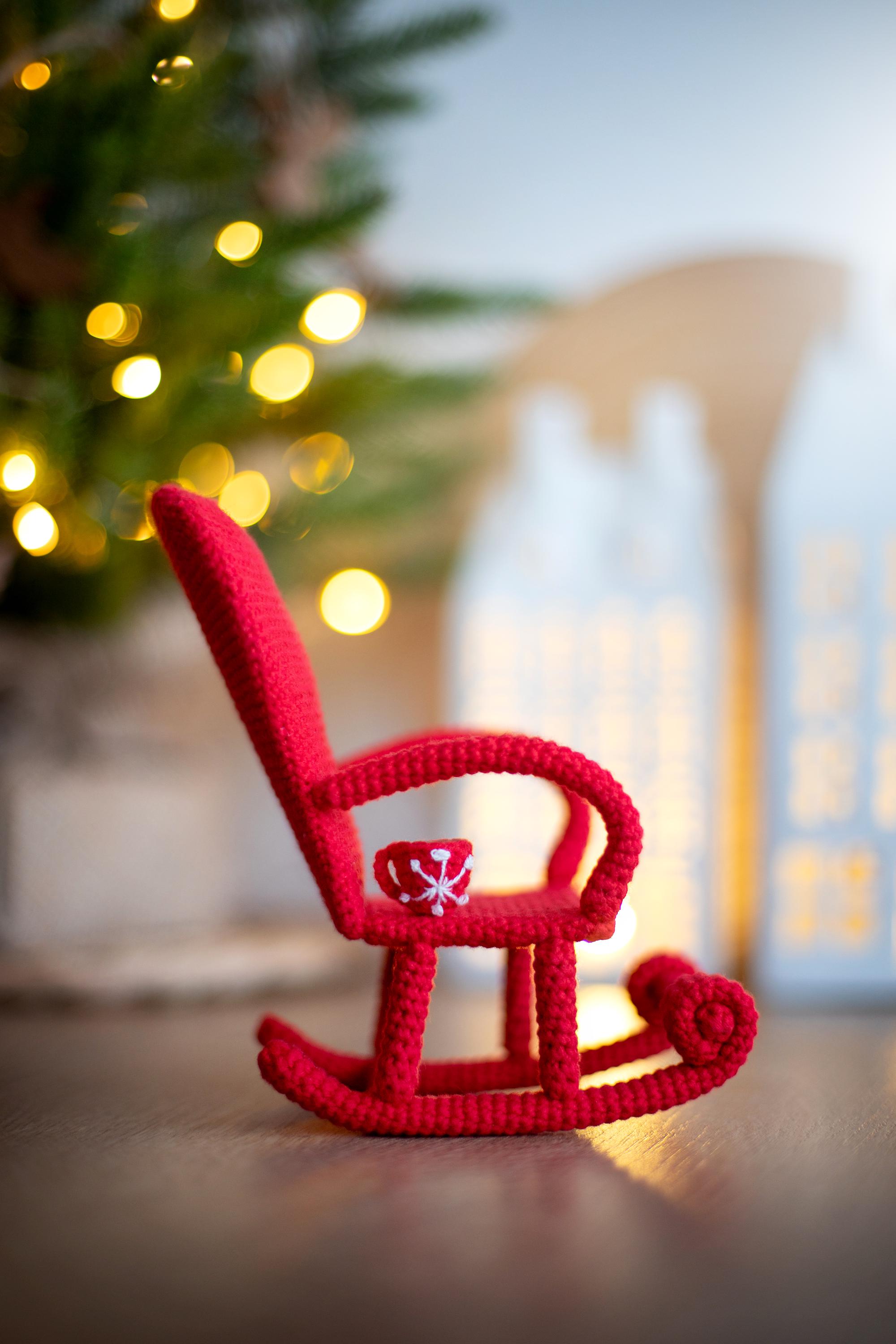 Crochet Rocking Chair and Mug Pattern, Pattern Miniature Furniture ...