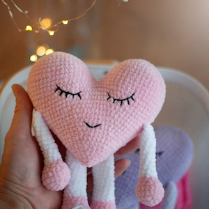 Crochet Heart Plush, Pattern Heart, Valentine's Day, Pgf Tutorial ...
