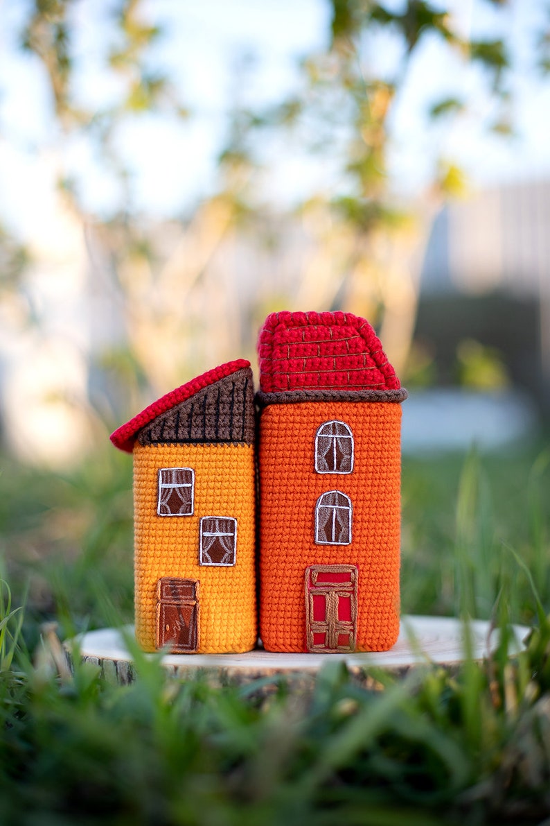 SET Amigurumi Pattern Crochet Small Houses, Houses for Decoration ...