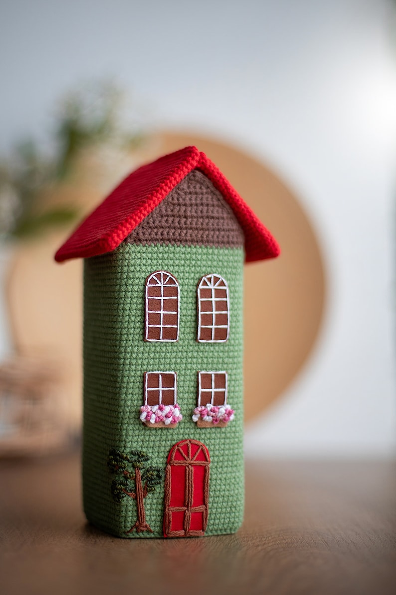 2 SET Amigurumi Pattern Crochet: Four Houses Houses for - Etsy