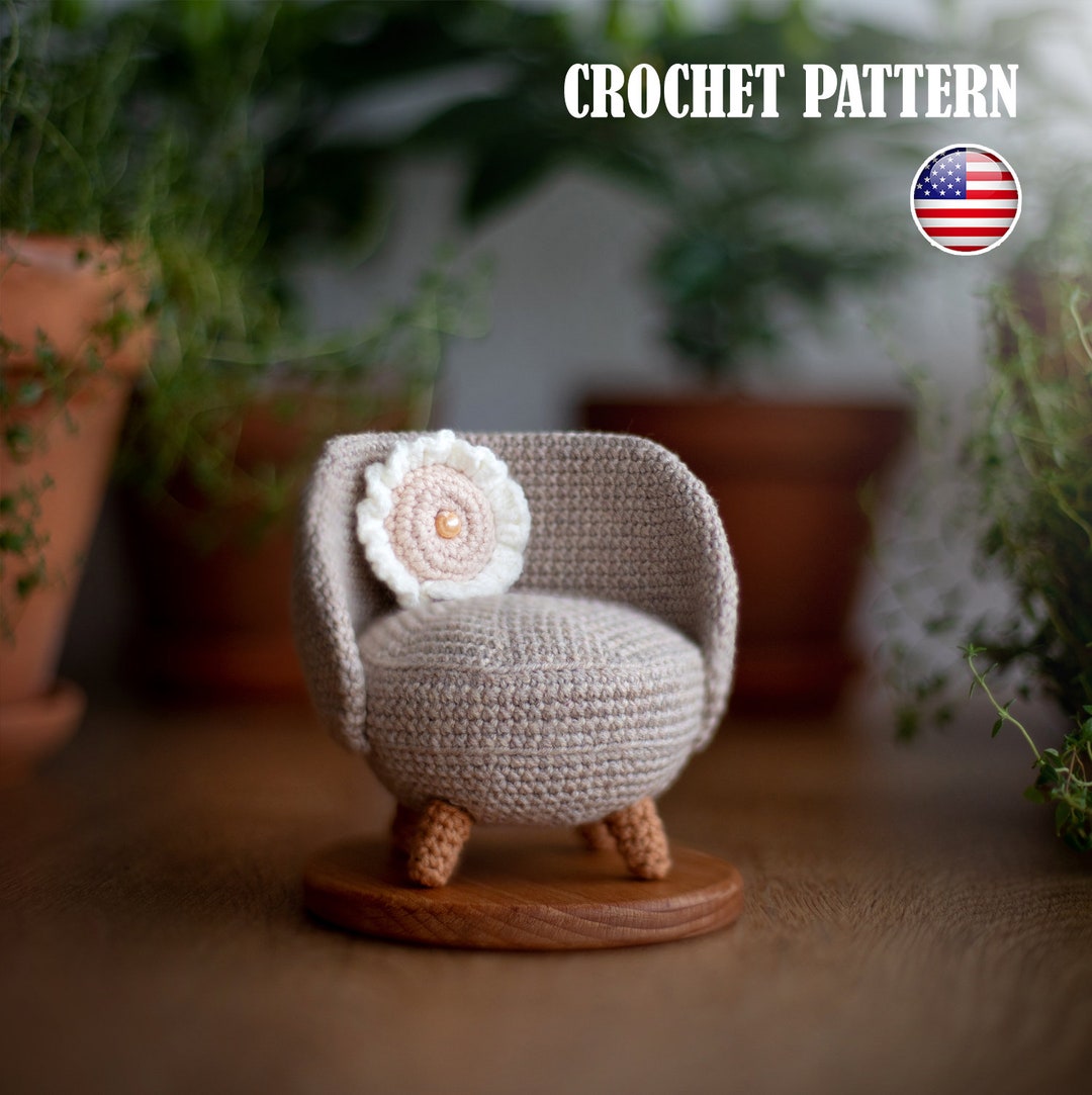 Crochet Pattern Armchair and Pillow, Crochet Armchair, Pattern Armchair ...