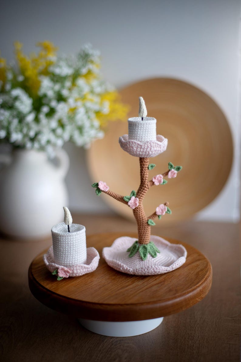 Crochet Spring Candle Holder Pattern, Amigurumi Decor (PDF Tutorial) - Etsy