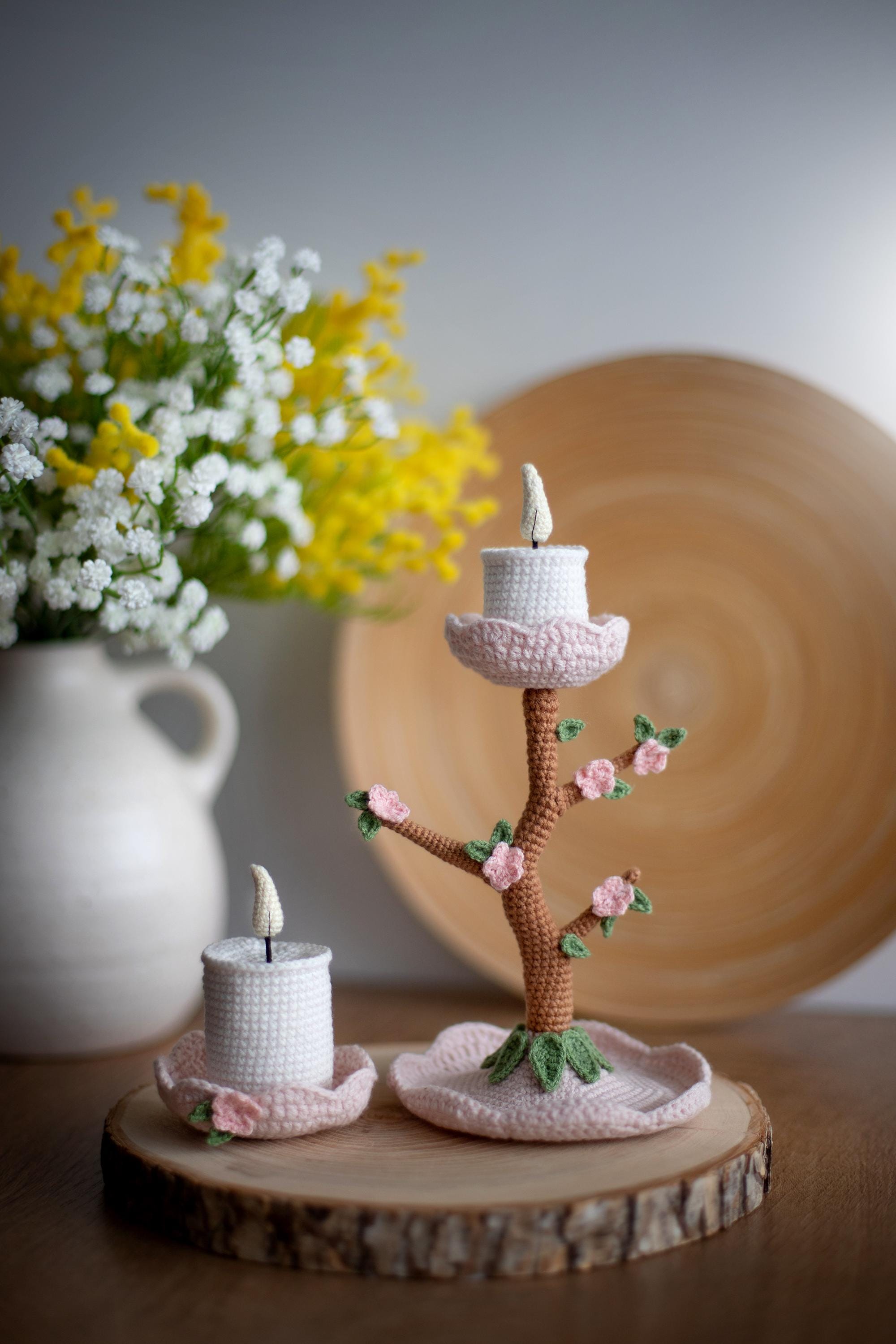 Crochet Spring Candle Holder Pattern, Amigurumi Decor (PDF Tutorial) - Etsy