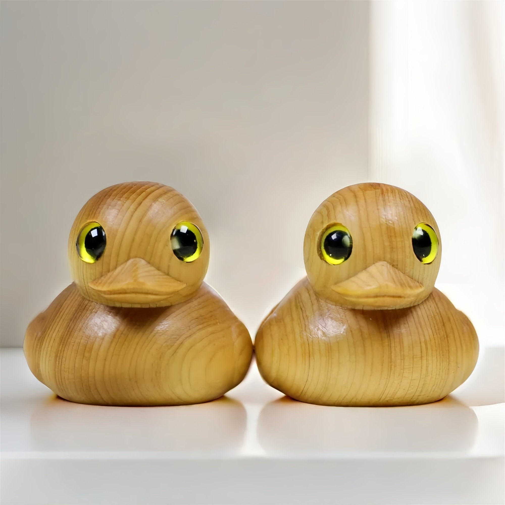 Hand-carved Wooden Duck, Duck Statue, Home Decor, Wooden Rubber Duck ...