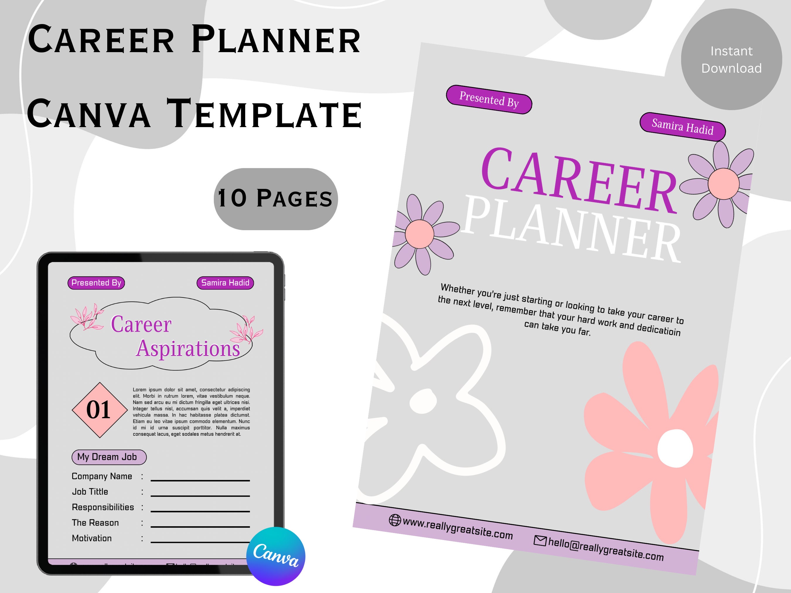 Digital Career Planner Template | Career Path | Personal Development ...