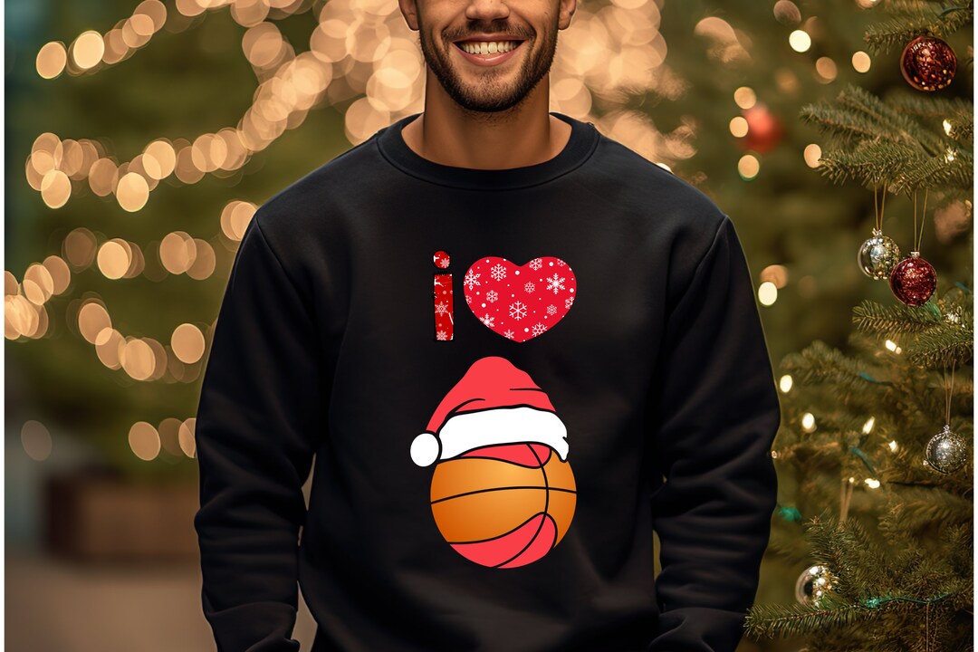 Christmas Basketball Christmas Santa Basketball Santa - Etsy