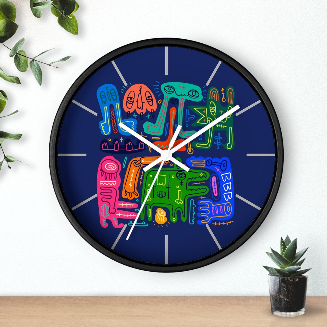 Graffiti Clock, Gift Clock, Walls Clock Clock, Clock Wall Clocks, Clock ...