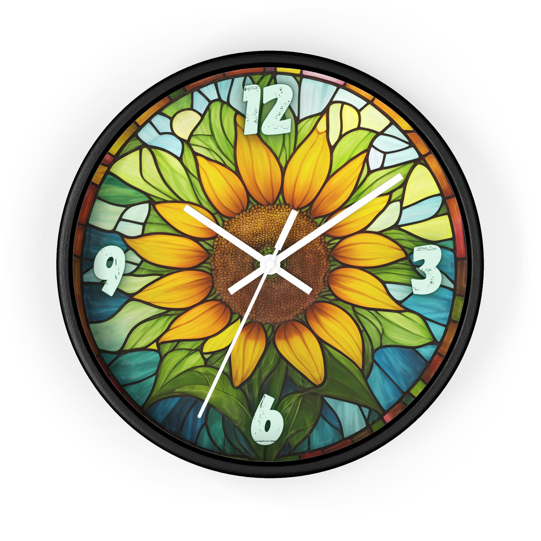 Sunflower Clock Gift Clock, Walls Clock Clock, Clock Wall Clocks, Clock ...