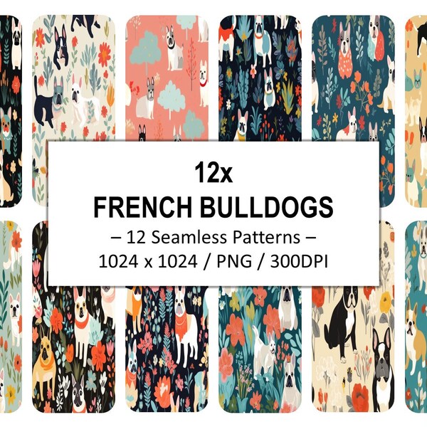 French Bulldog Pattern - Etsy