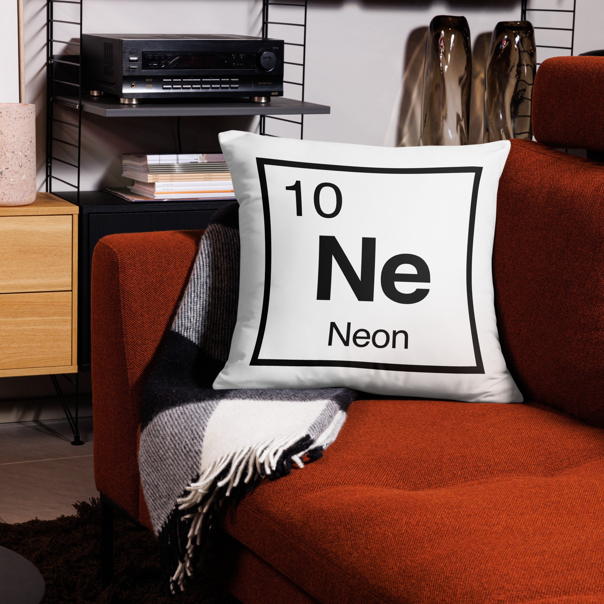 Periodic Table Elements Throw Pillow, 2 Sizes, Customizable, Science ...