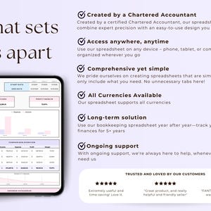 Easy Bookkeeping Spreadsheet Template for Photographer Videographer ...