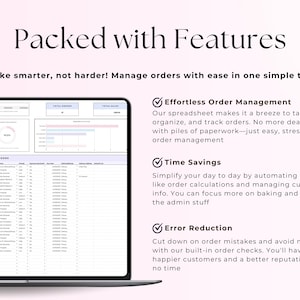 Order Tracker Spreadsheet, Home Baker Business Order Log Template ...