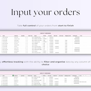 Order Tracker Spreadsheet, Small Business Order Manager Google Sheets ...