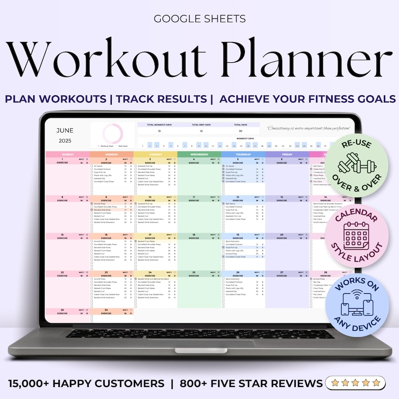 Workout Log Plan Journal - Etsy
