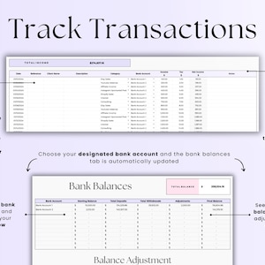 Easy Bookkeeping Spreadsheet Template for Photographer Videographer ...