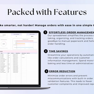 Order Tracker Spreadsheet, Home Baker Business Order Log Template ...