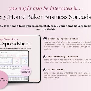 Recipe Cost and Pricing Calculator, Home Baker Business Cake Costing ...