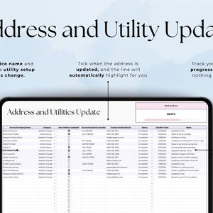 Moving Planner Spreadsheet Google Sheets Apartment Home Moving Template ...