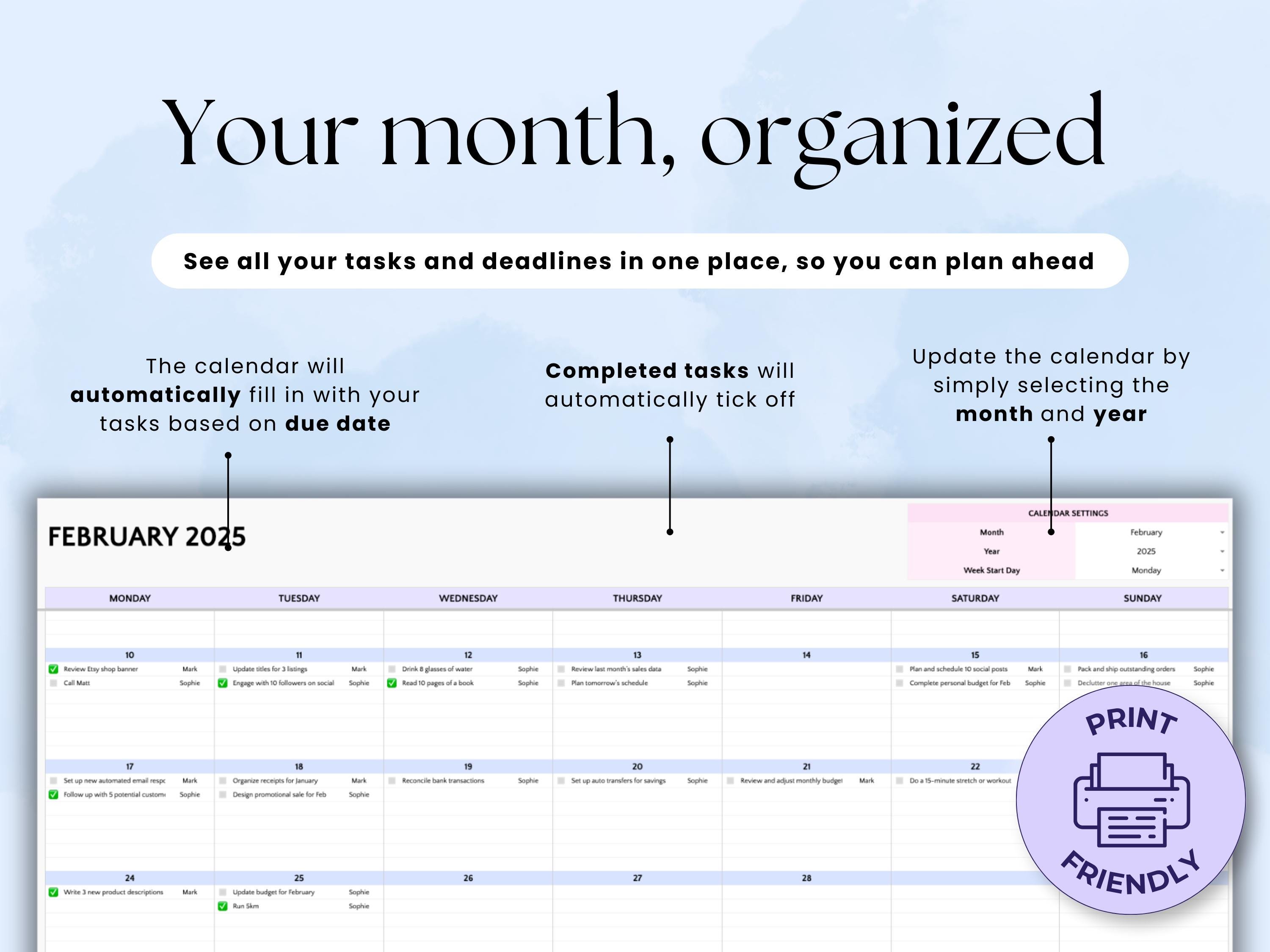 To-do List Spreadsheet Excel Task Tracker Google Sheets to Do Checklist ...