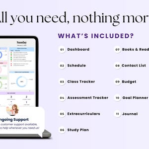 Student Planner Spreadsheet 2025 Academic College Assignment Tracker ...