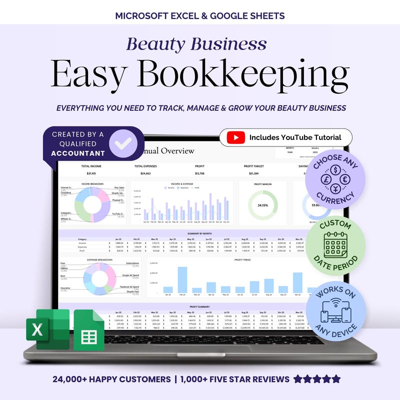 Makeup Business Planner Template - Etsy UK