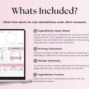 Recipe Cost and Pricing Calculator, Home Baker Business Cake Costing ...