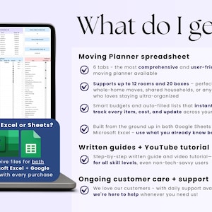 Moving Planner Spreadsheet Google Sheets Apartment Home Moving Template ...