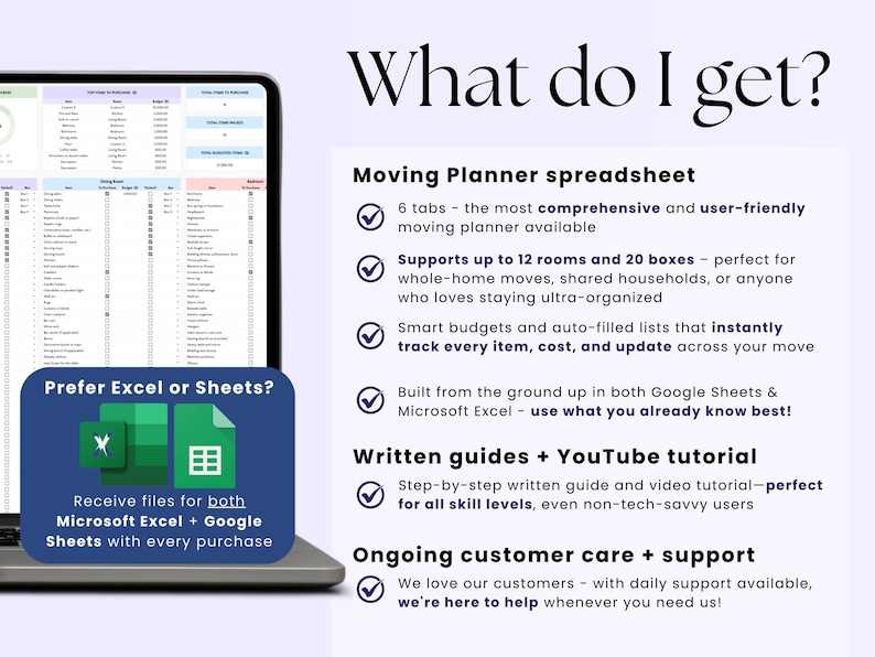 Moving Planner Spreadsheet Google Sheets Apartment Home Moving Template ...