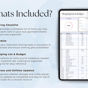 Moving Planner Spreadsheet Google Sheets Apartment Home Moving Template ...