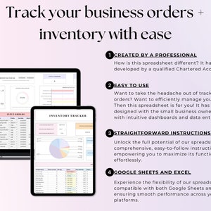 Inventory Order Tracker Spreadsheet, Product Tracking Template for ...