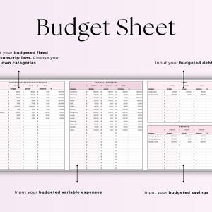 2025 Monthly Budget Planner Spreadsheet Template, Easy Digital ...