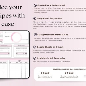 Recipe Cost and Pricing Calculator, Home Baker Business Cake Costing ...