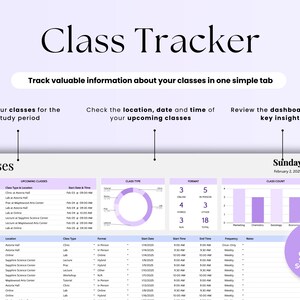 Student Planner Spreadsheet 2025 Academic College Assignment Tracker ...