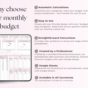 2024 Monthly Budget Planner Spreadsheet Template, Easy Digital ...